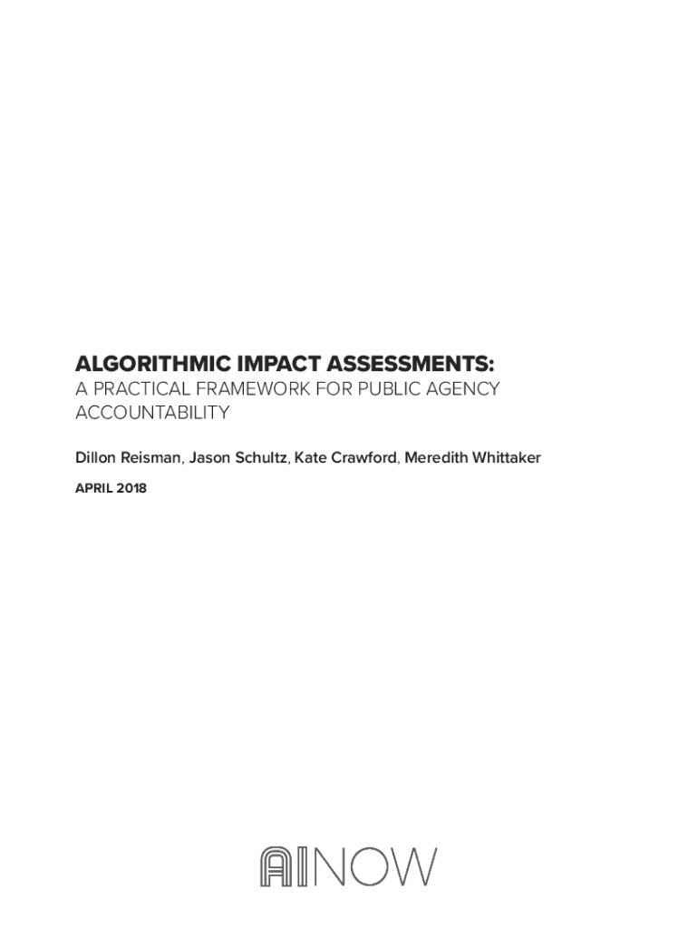 Fillable Online Algorithmic Impact Assessment: a Practical Framework ...