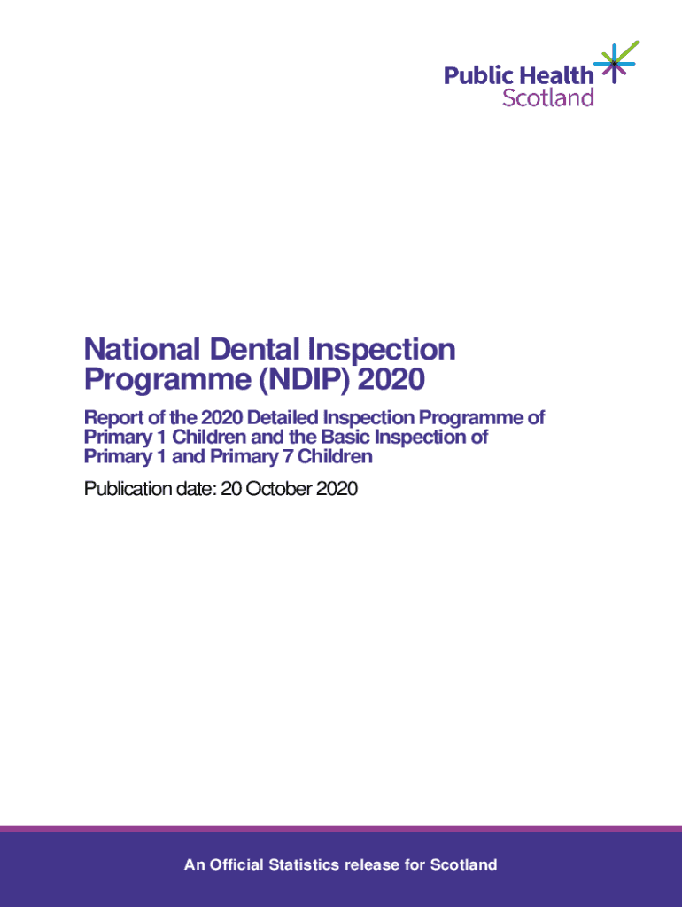 Fillable Online National Dental Inspection Program (NDIP) 2020 Report ... Fax Email Print ...