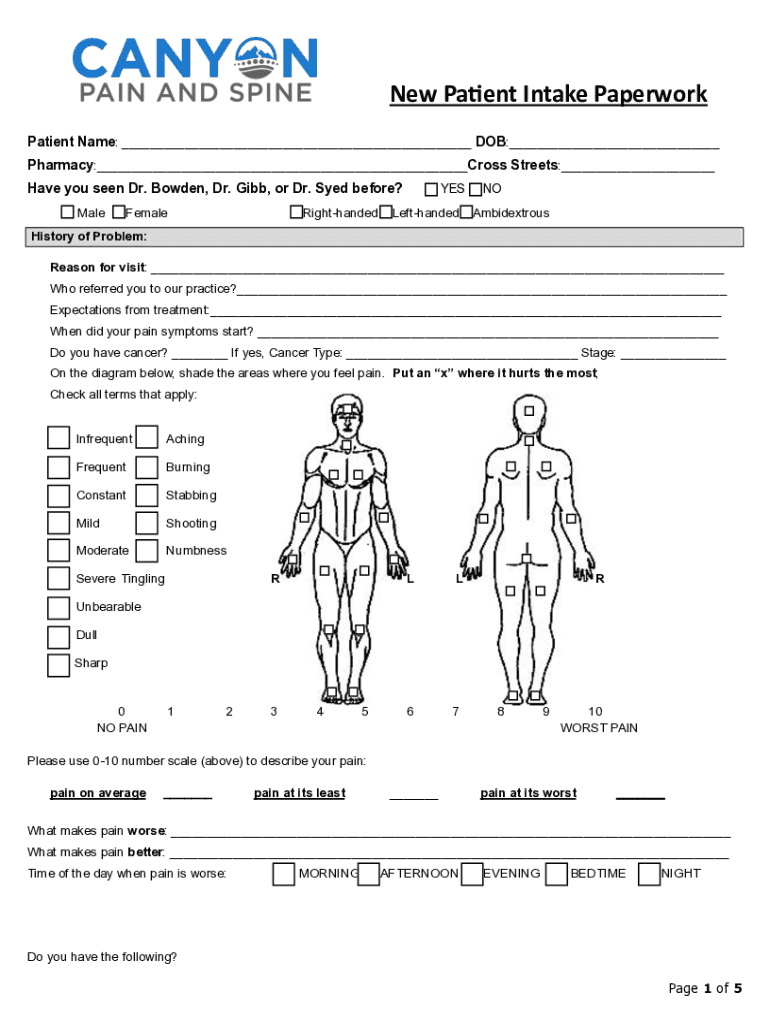 Fillable Online arizonapain.comNew-Patient-Intake-PaperworkPatient ...