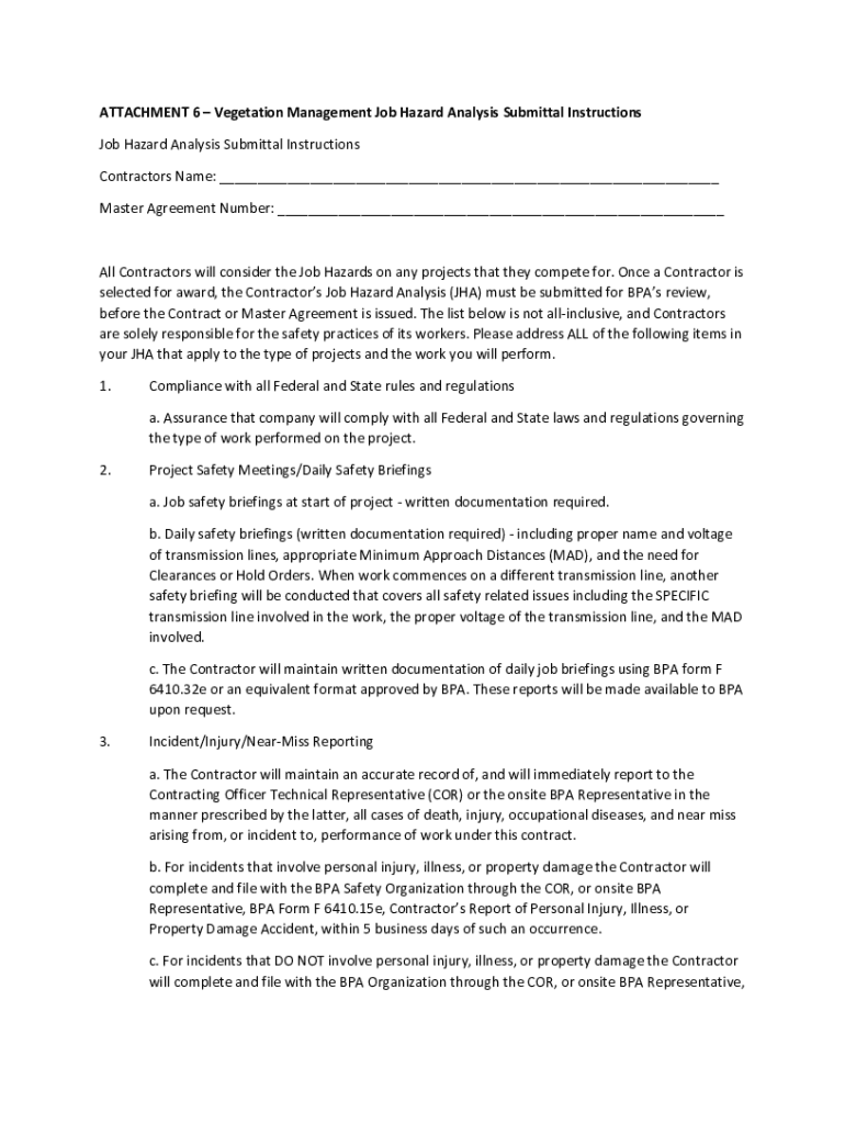 Fillable Online Job Hazard Analysis (JHA) - Environmental Health and ...