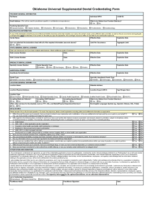 Fillable Online Oklahoma Uniform Credentialing Application - Fill Out ...