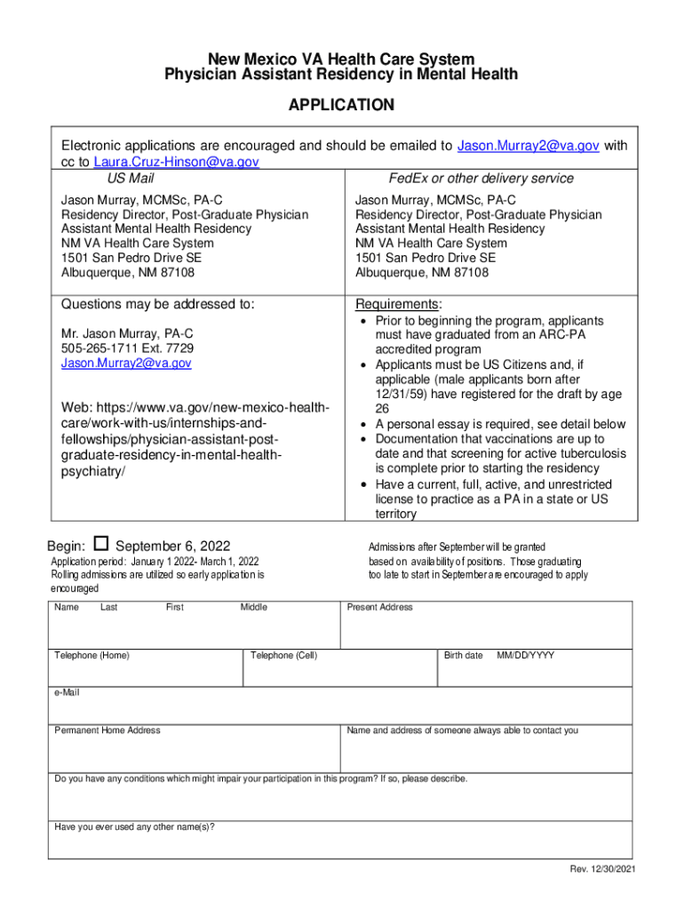 Fillable Online Residency - Department of Internal Medicine - VCU ...