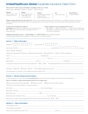 Fillable Online International Claims Transmittal - myuhcFind commonly ...