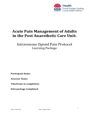 Fillable Online seslhd.health.nsw.gov.ausitesdefaultSESLHD PROCEDURE ...