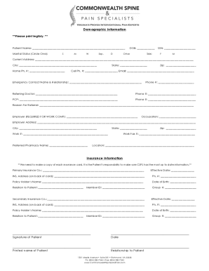 Fillable Online New Patient Paperwork CSPS-2 Fax Email Print - pdfFiller