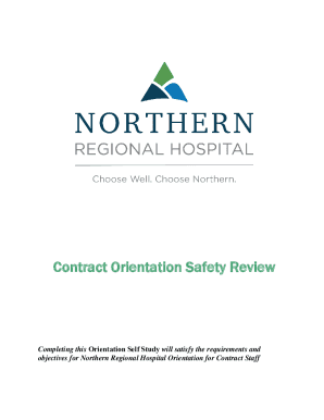 Fillable Online Contractor OrientationNew Employee Safety Orientation ...