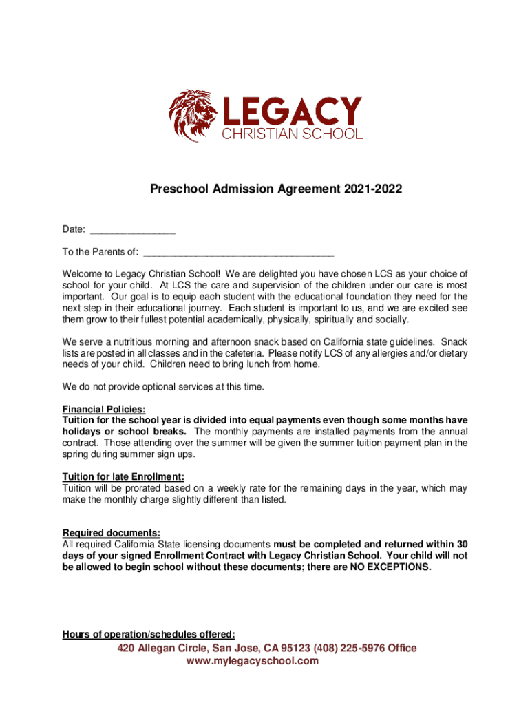 Fillable Online www.littletreepreschool.comadminkcfinderADMISSION ...