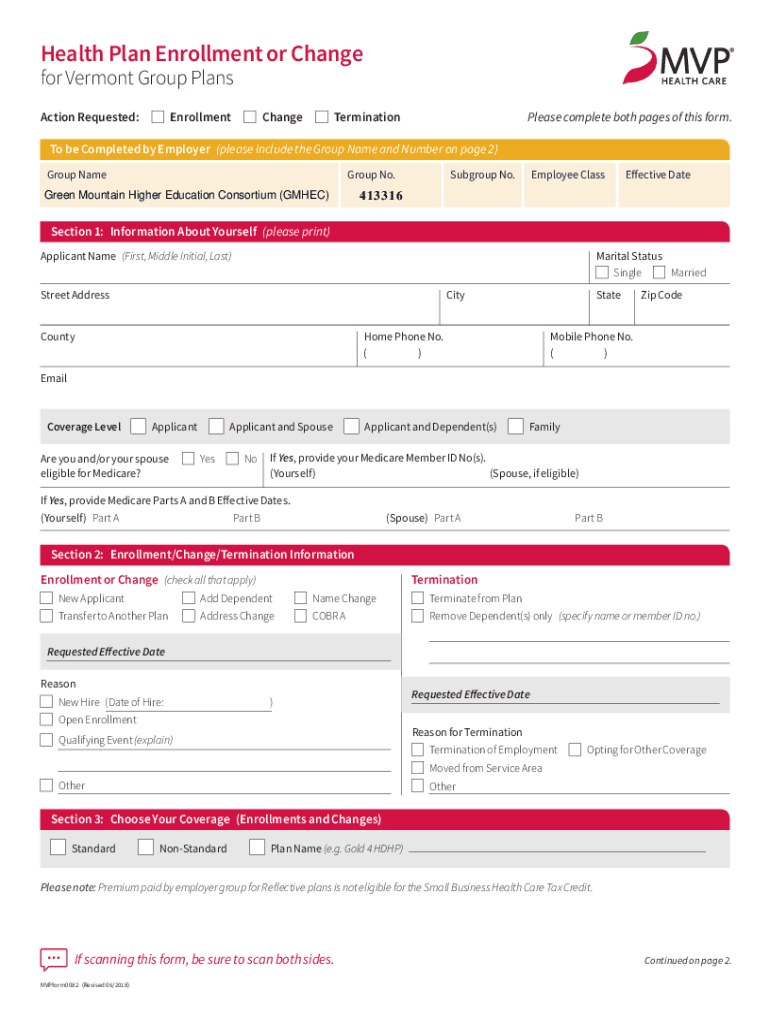 Fillable Online humanresources.vermont.govbenefits-wellnessHealth ...