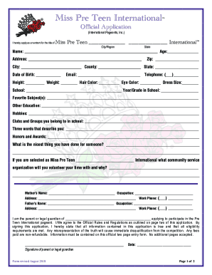 Fillable Online www.facebook.comIntlPageantspostsMiss Pre... - Mrs ...