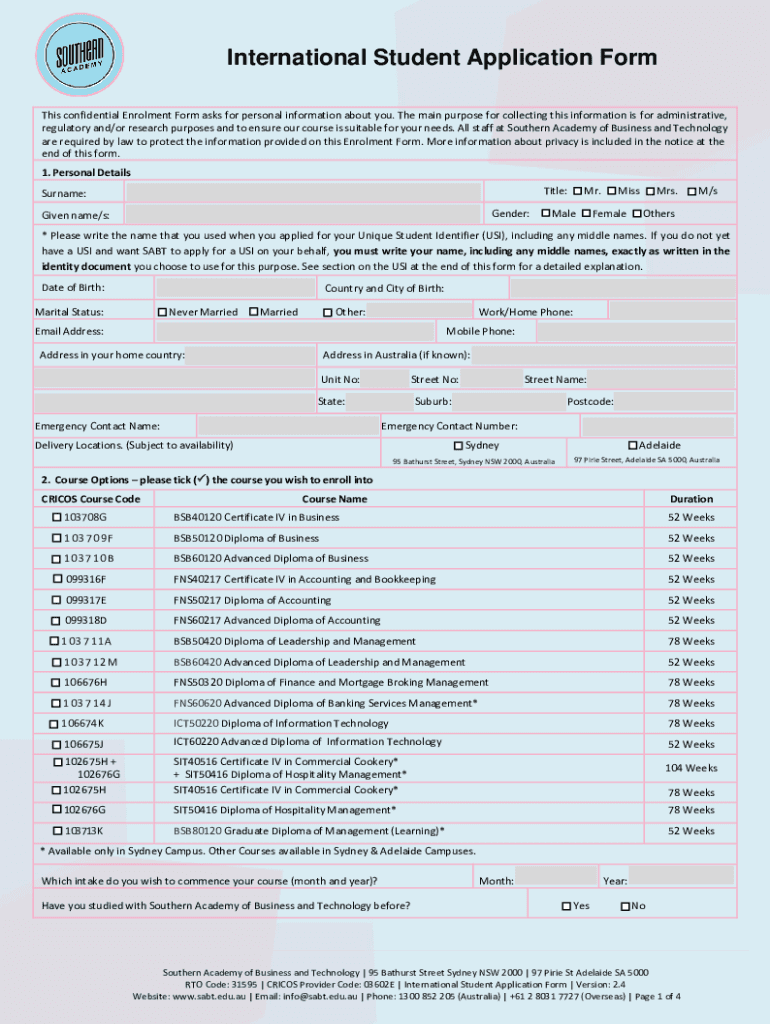 Fillable Online international-student-application-form-torrens-university ... Fax Email Print ...