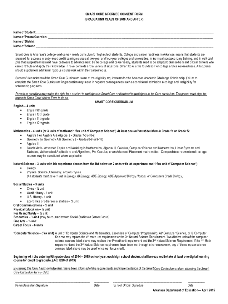 Fillable Online Smart Core Informed Consent Form - FINAL.doc Fax Email Print - pdfFiller