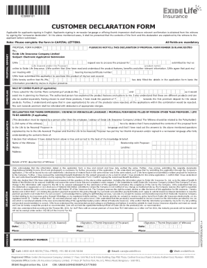 Fillable Online Fillable Online CUSTOMER DECLARATION FORM Fax Email Print ... Fax Email Print ...