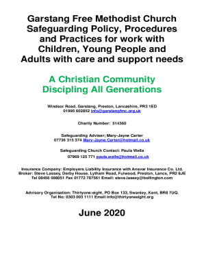 Fillable Online Model safeguarding policies Statement of safeguarding ...