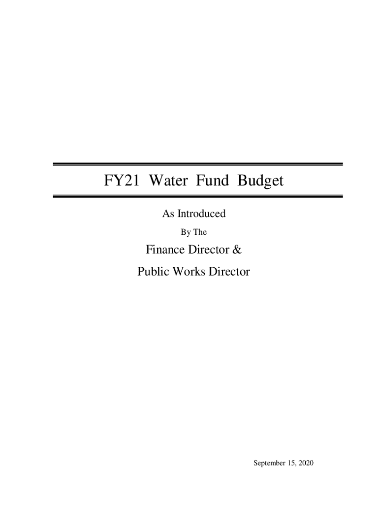 Fillable Online TOWN OF WESTON FY21 TOWN MANAGERS PROPOSED BUDGET AND ... Fax Email Print ...
