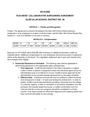 Fillable Online Teachers Collective Bargaining Agreement :: Twin Lakes ...