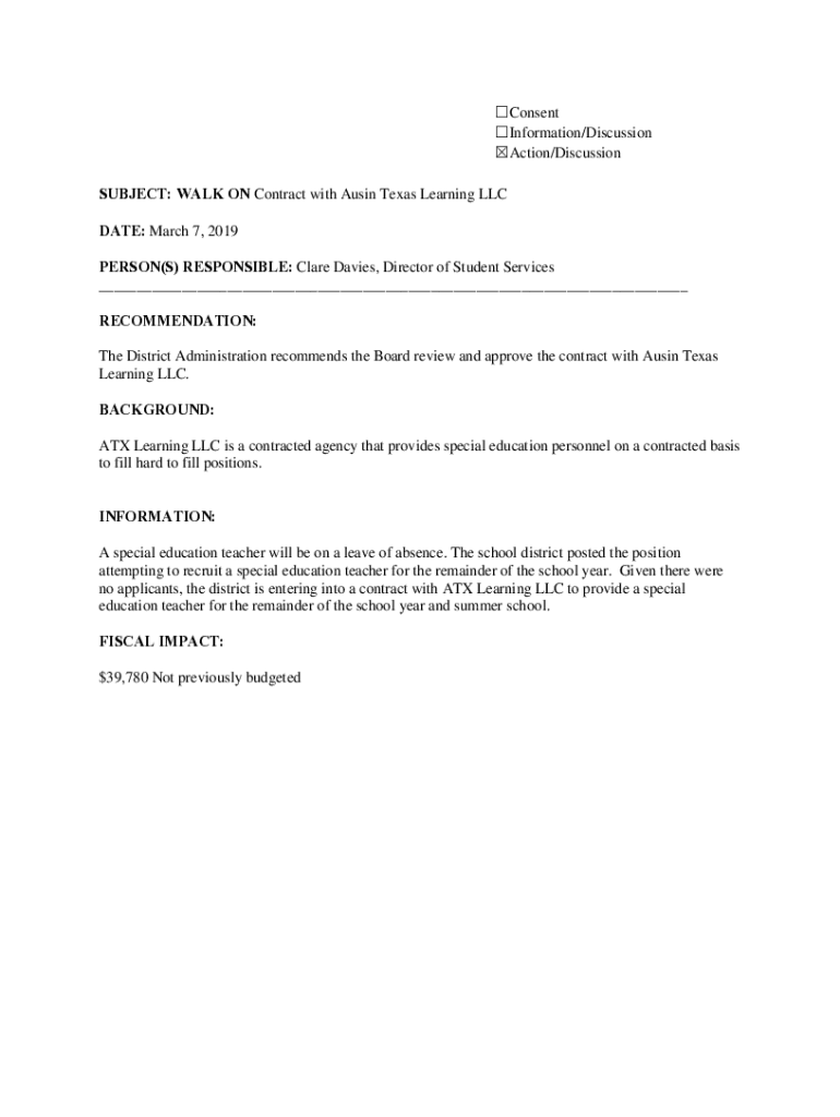 Fillable Online Action by Written Consent; Information Statement Sample ...