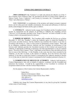 Fillable Online THIS CONTRACT (the Contract) is made and entered into ...