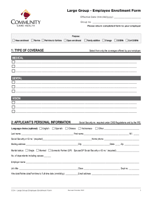 Fillable Online Enrollment/Change Form - pharmacy.health-first.org Fax ...