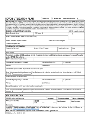 Fillable Online opwdd ny www.centro.orgsdvob-form-100SDVOB UTILIZATION ...