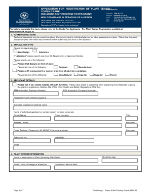 Fillable Online Get the free APPLICATION FOR REGISTRATION OF PLANT ...