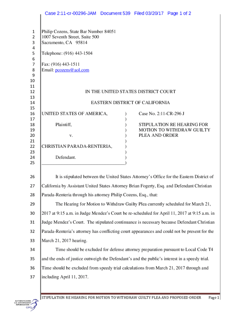 Fillable Online Philip Cozens, State Bar Number 84051 1 1007 Seventh ...