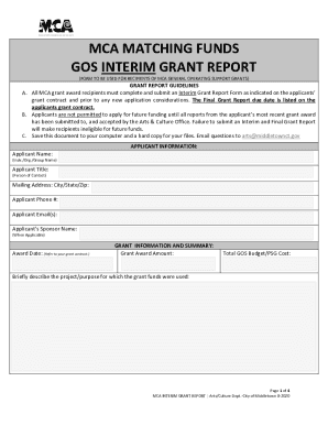 Fillable Online www.cfgf.orgInterim-Grant-Report-FormInterim Grant ...