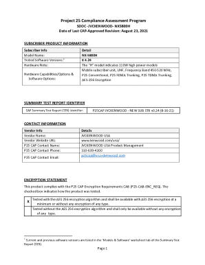 Fillable Online Project 25 Compliance Assessment Program SDOC ...