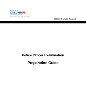Fillable Online Police Officer Examination Preparation Guide. City of ...