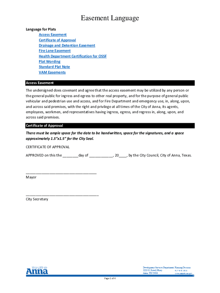 Fillable Online www.lawinsider.comclauseaccess-easementAccess Easement ...