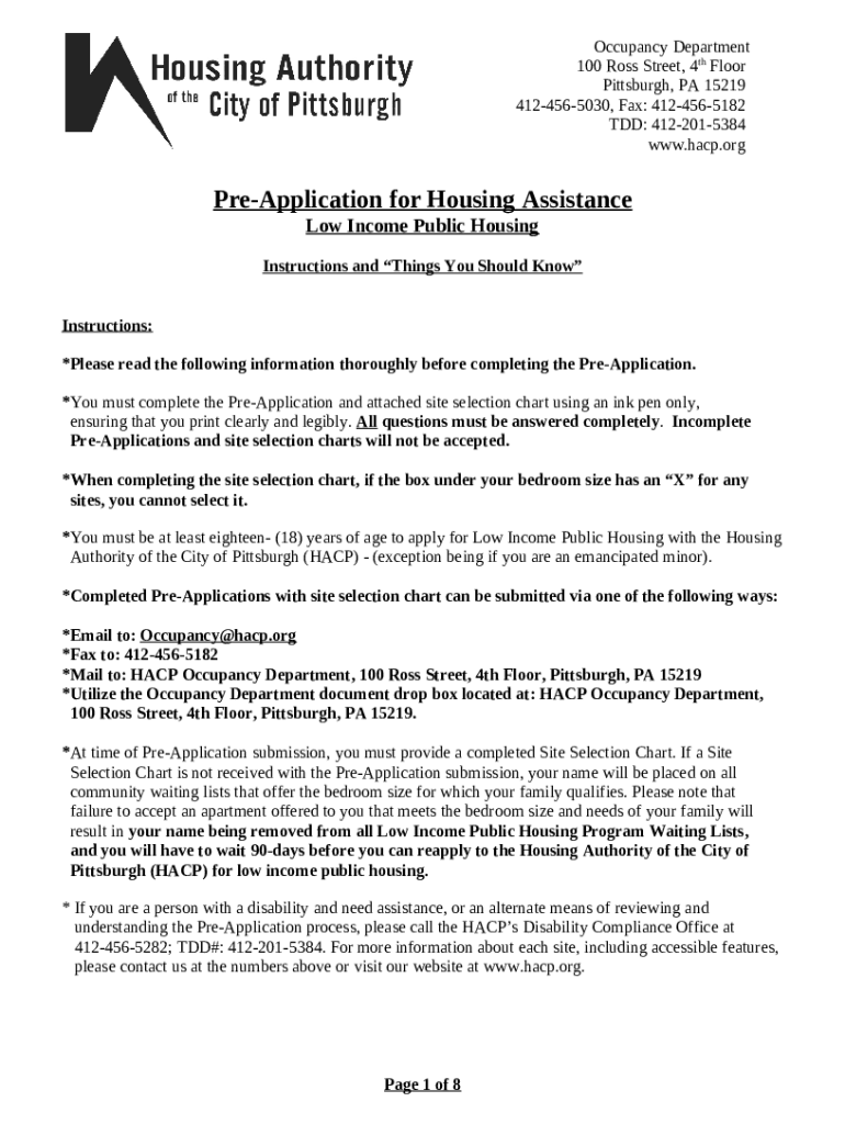 hacp.usappuploadsPre-Application for Housing Assistance - hacp.us Doc ...
