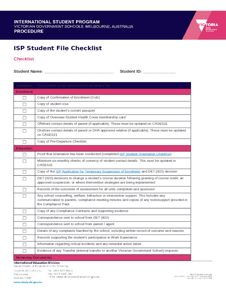 www.study.vic.gov.auShared DocumentsenISP Student File Checklist ...