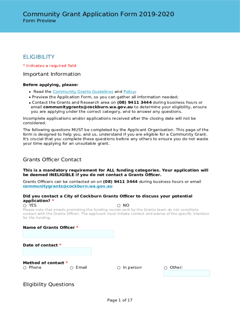 Fillable Online Community Grant Application Form - Stirling Council Fax Email Print - pdfFiller