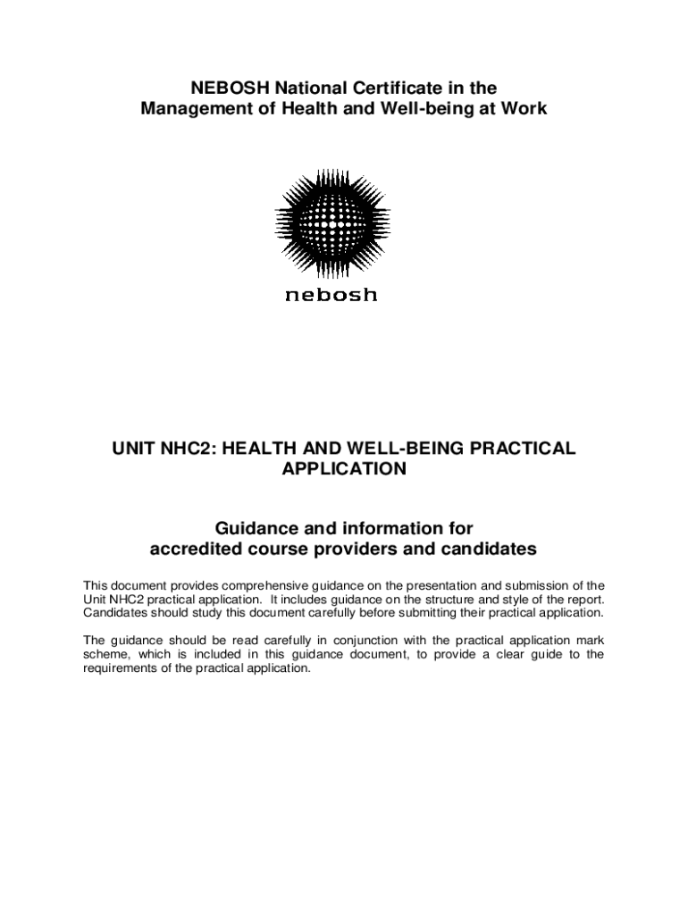 Fillable Online www.nebosh.org.ukdocumentsunit-nhc2-health-andNEBOSH ...
