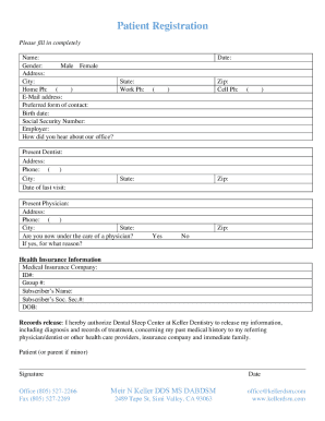 Fillable Online sa1s3.patientpop.comassetsdocsPATIENT REGISTRATION FORM (PLEASE PRINT) Fax Email ...