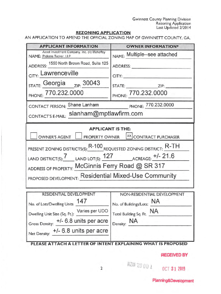 Fillable Online Last Updated I 2/20 I 5 AN APPLICATION ... - Gwinnett County Fax Email Print ...