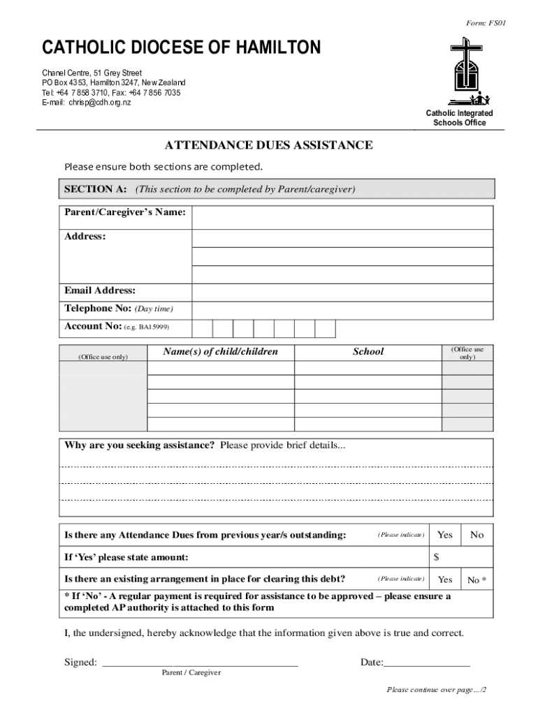Fillable Online Hamilton Catholic Diocese Fax Email Print - pdfFiller