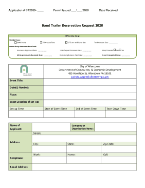 Fillable Online dev allentownpa dev.allentownpa.govPortals02020 Band ...