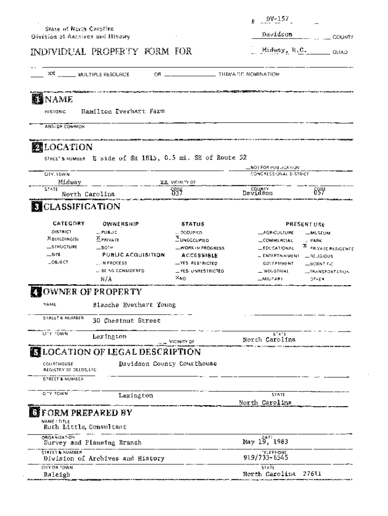 Fillable Online Fillable Online hpo ncdcr COUNTY QUAD xx MULTIPLE ...
