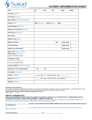 Fillable Online Patient Demographic form Fax Email Print - pdfFiller