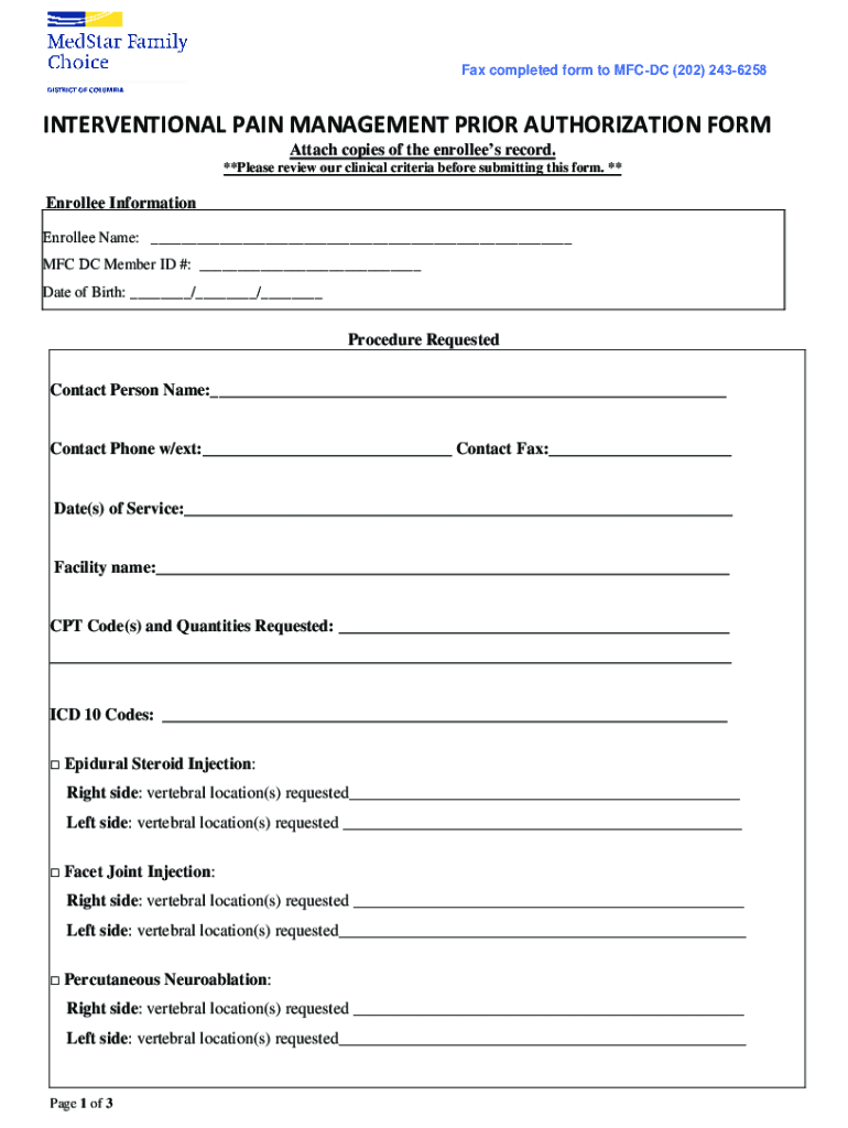 Fillable Online www.medstarfamilychoicedc.com - mediaINTERVENTIONAL ...