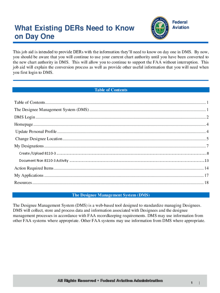 Fillable Online What Existing DERs Need to Know on Day One Fax Email ...