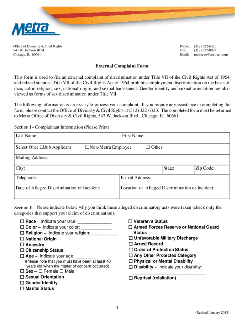 Fillable Online prod.metrarail.com sites defaultMETRA EEO Internal ...