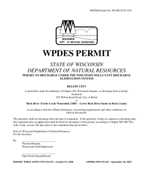 Fillable Online dnr wi STATE OF WISCONSIN DEPARTMENT OF NATURAL ...