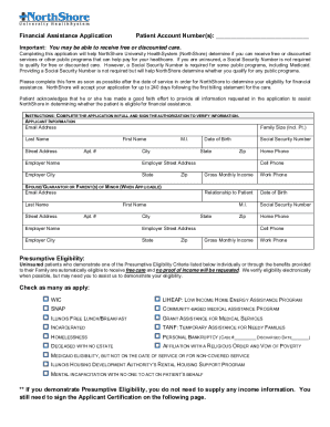 Fillable Online NorthShore-Swedish Financial Assistance Application ...