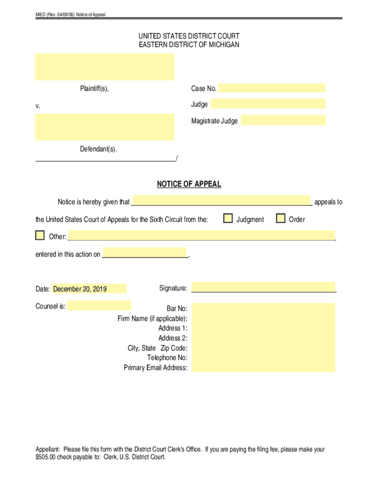 Fillable Online forms.justia.comnotice-of-appeal-13859Justia :: Notice ...