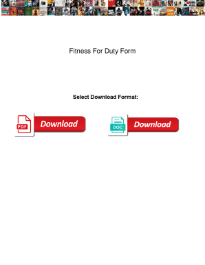Fillable Online Fitness For Duty Form. Fitness For Duty Form realms Fax ...