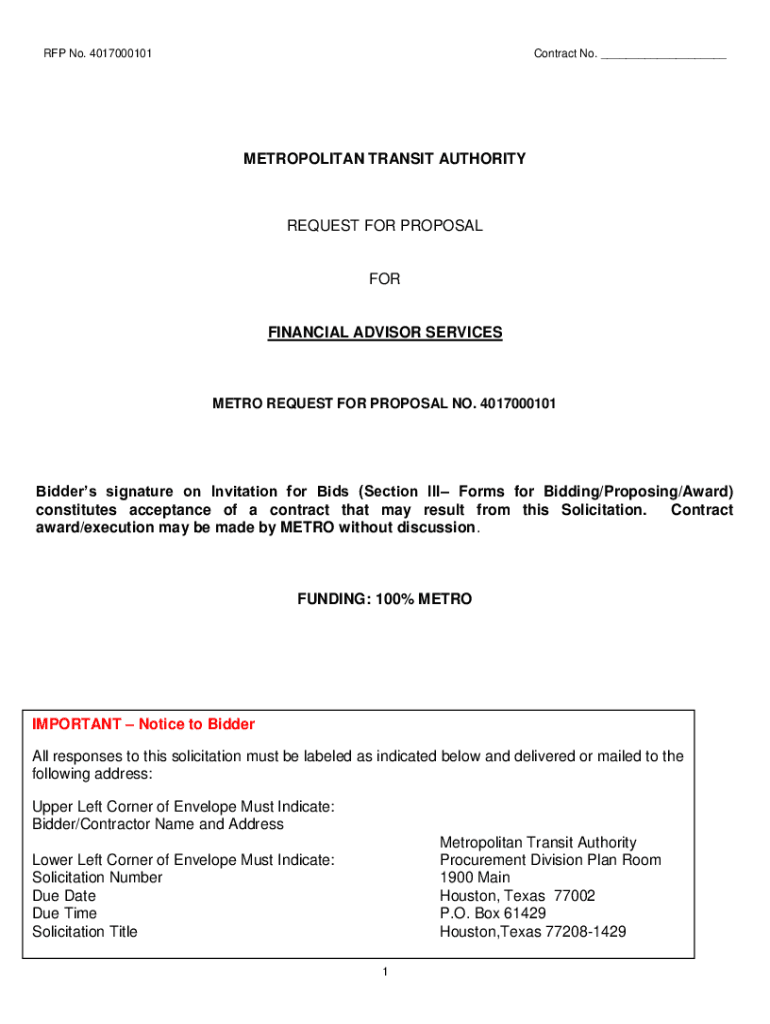 Fillable Online webapps.ridemetro.orgprocurementuploadsMETROPOLITAN ...