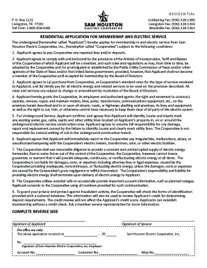 Fillable Online Fillable Online Sam Houston Electric Cooperative, Inc ...
