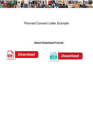 Fillable Online Parental Consent Letter Example. Parental Consent ...