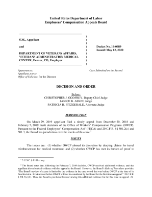 Fillable Online 19-0989: S.M. and DEPARTMENT OF VETERANS AFFAIRS ...